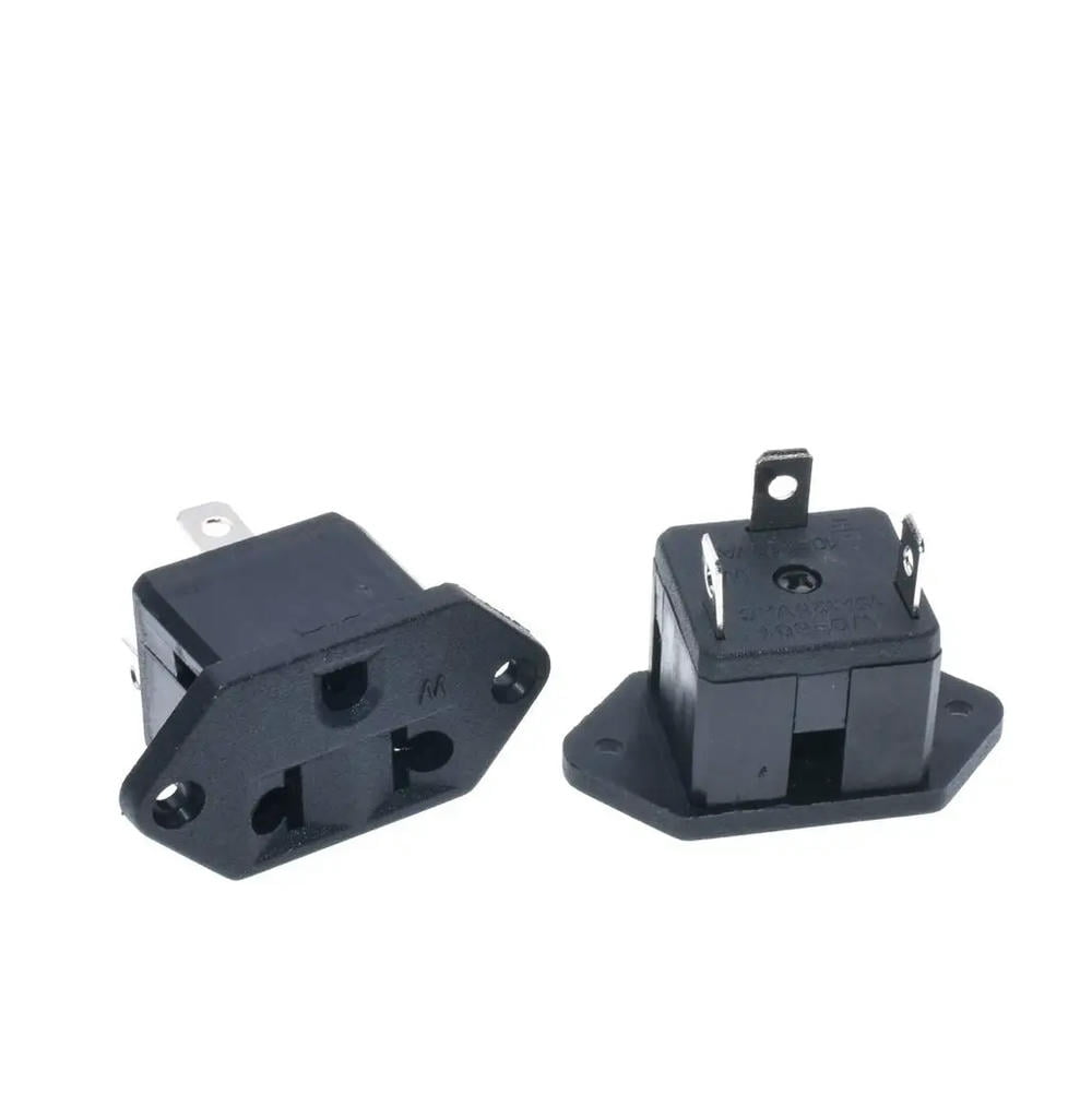 FOR 2 Pcs 125V 15A US 3 Terminal Outlet Power with screw holes ...