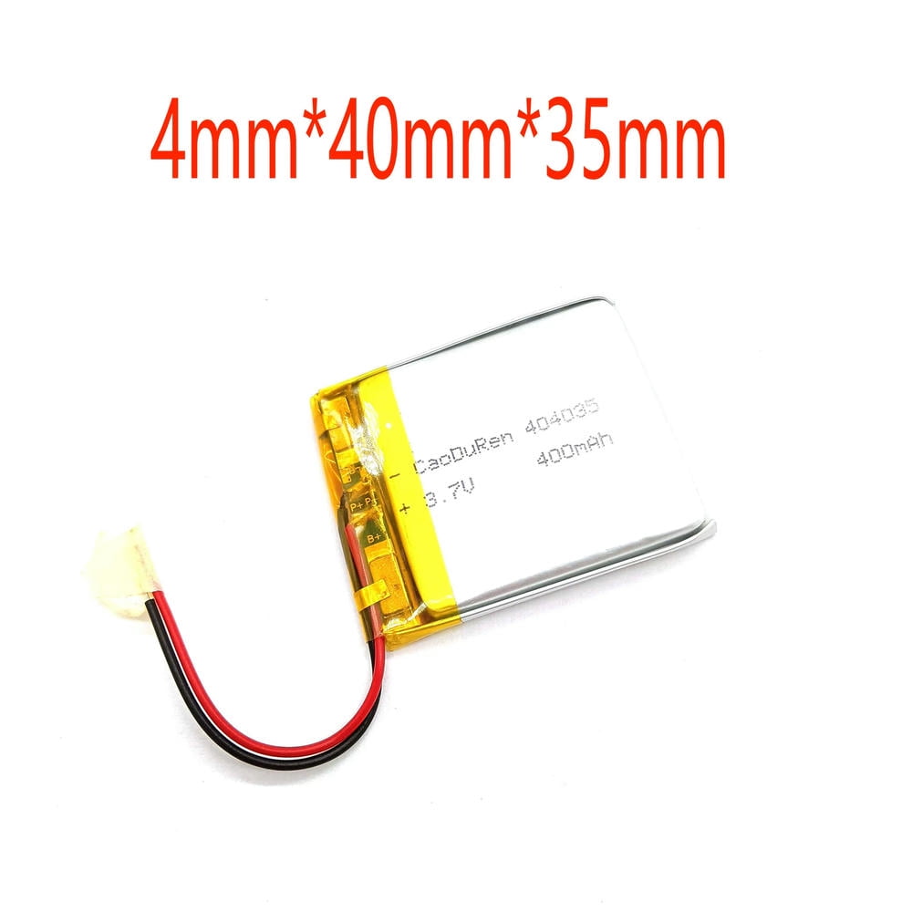 FOR 2 Pcs 3.7V 400mAh 403540 Polymer Ion 2.0mm Connector - Walmart.com