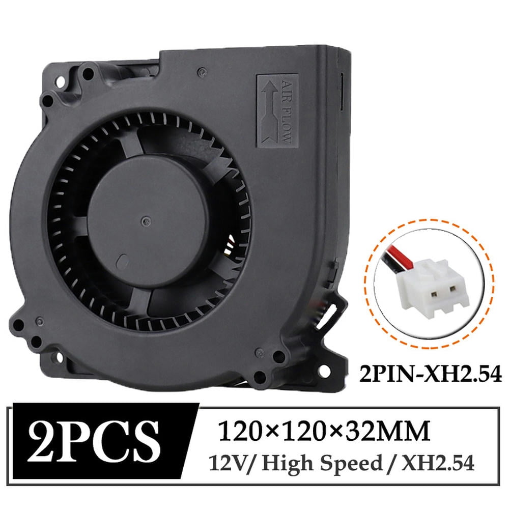 FOR 2 Pcs DC 12V 12mm 120mmx32mm High Speed Axial Industrial Portable ...