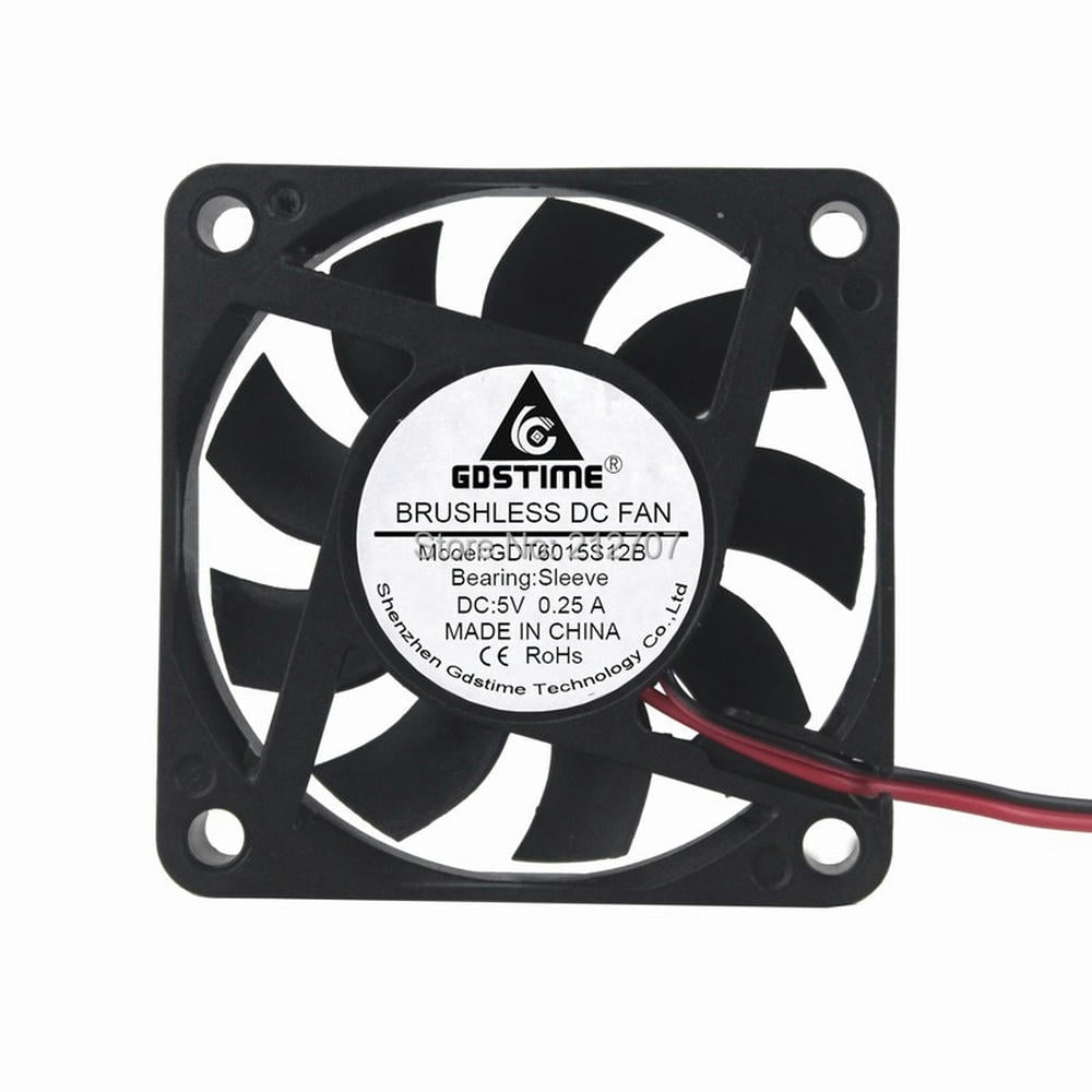 FOR 2 Pcs Lot 5V 6015 60MM 6CM 60x60x15mm 2Pin Small Brushless DC ...