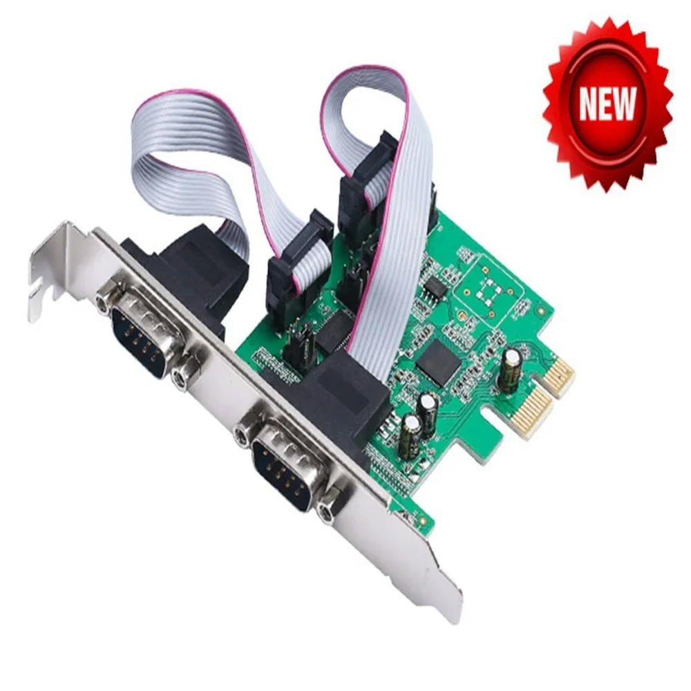 FOR 2 Port RS232 RS-232 Serial Port COM to PCI-E PCI Express Card ...
