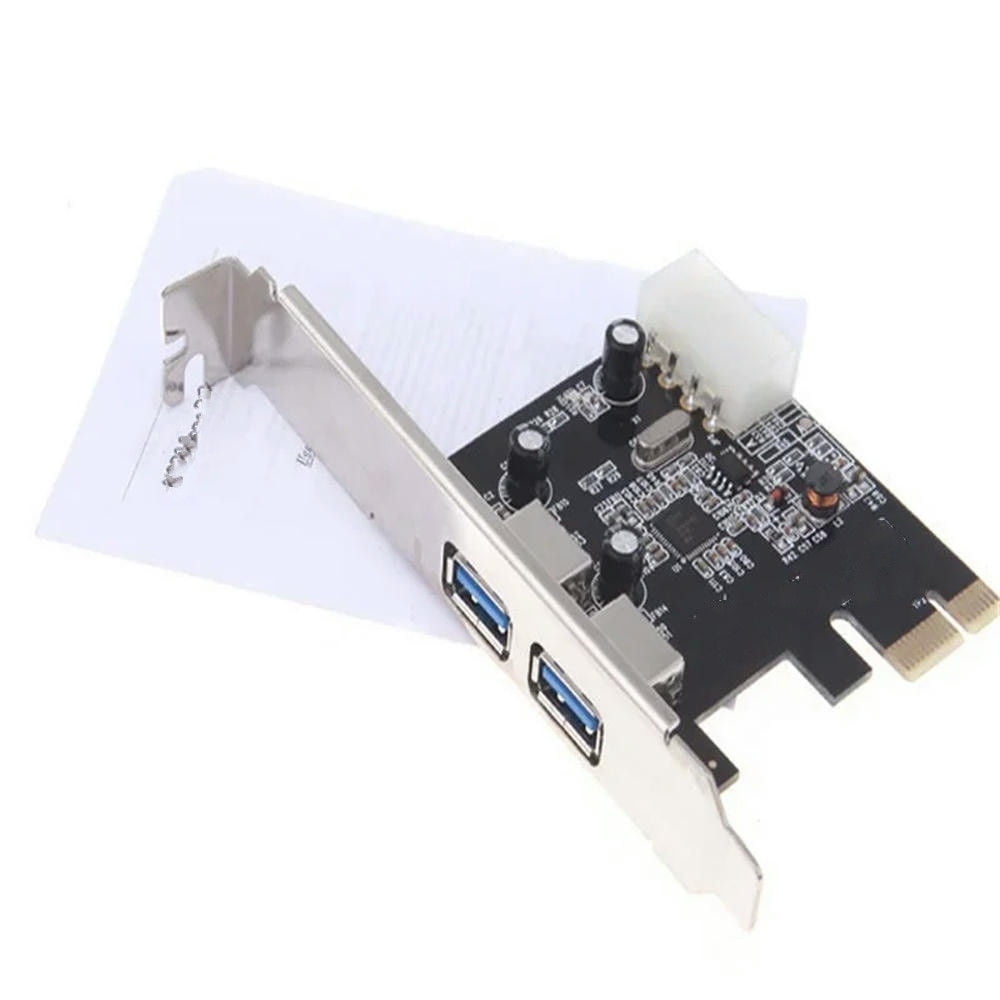 FOR 2-Port SuperSpeed USB 3.0 PCI-E PCIE PCI Express 4-pin IDE ...