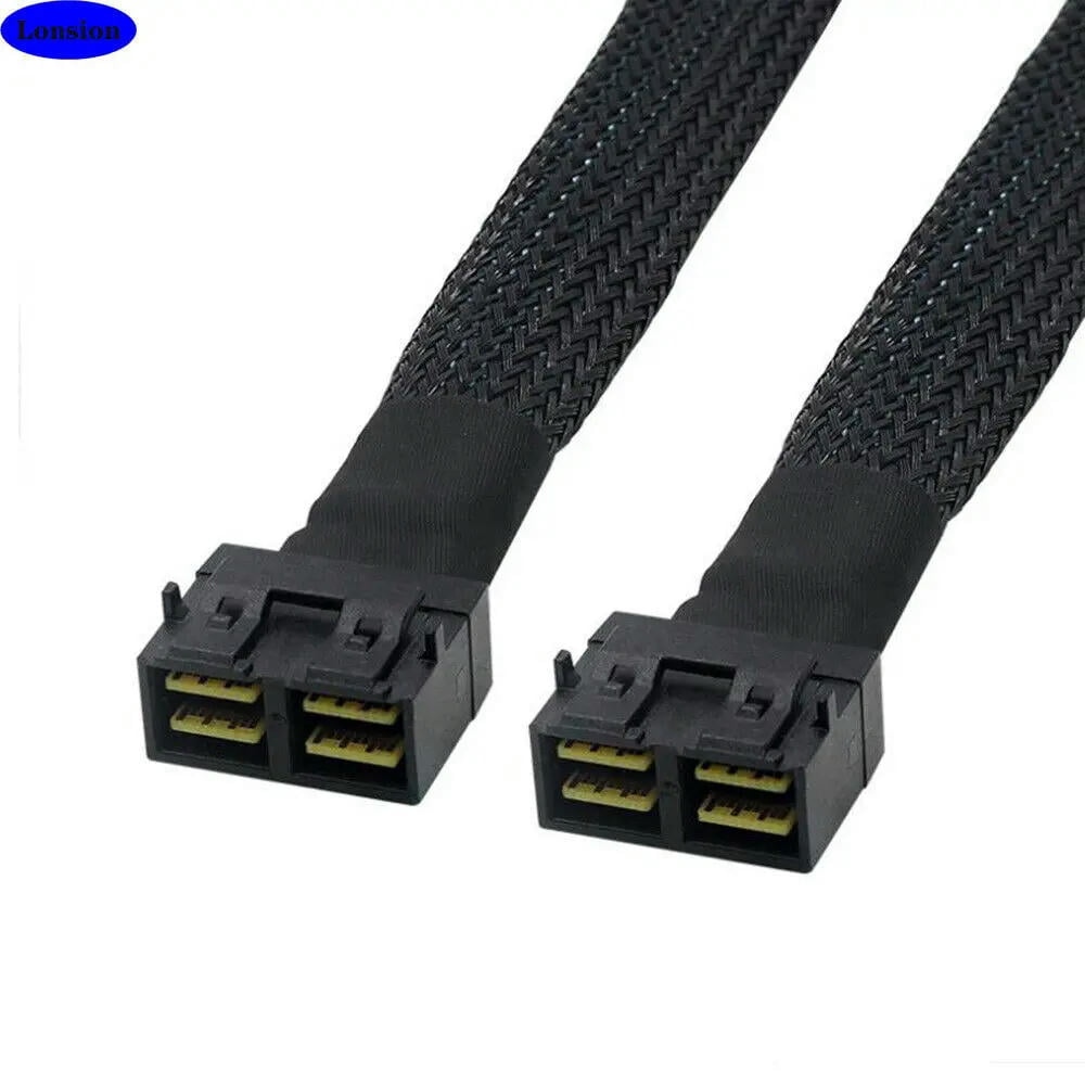 FOR 2 Ports MINI SAS HD SFF-8643 to 2 Ports SFF-8643 server high-speed ...