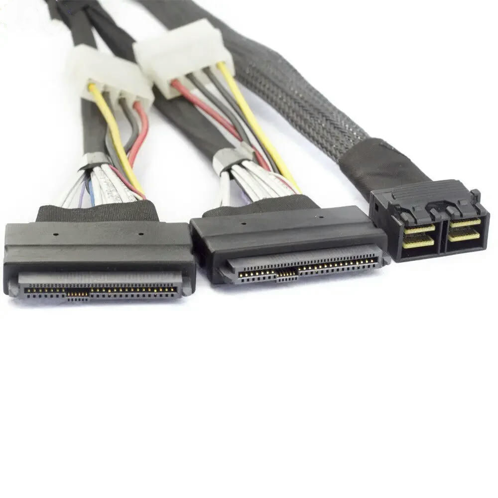 FOR 2 Ports MINI SAS SFF-8643 4I to 2 Ports SAS 8639 with POWER server ...