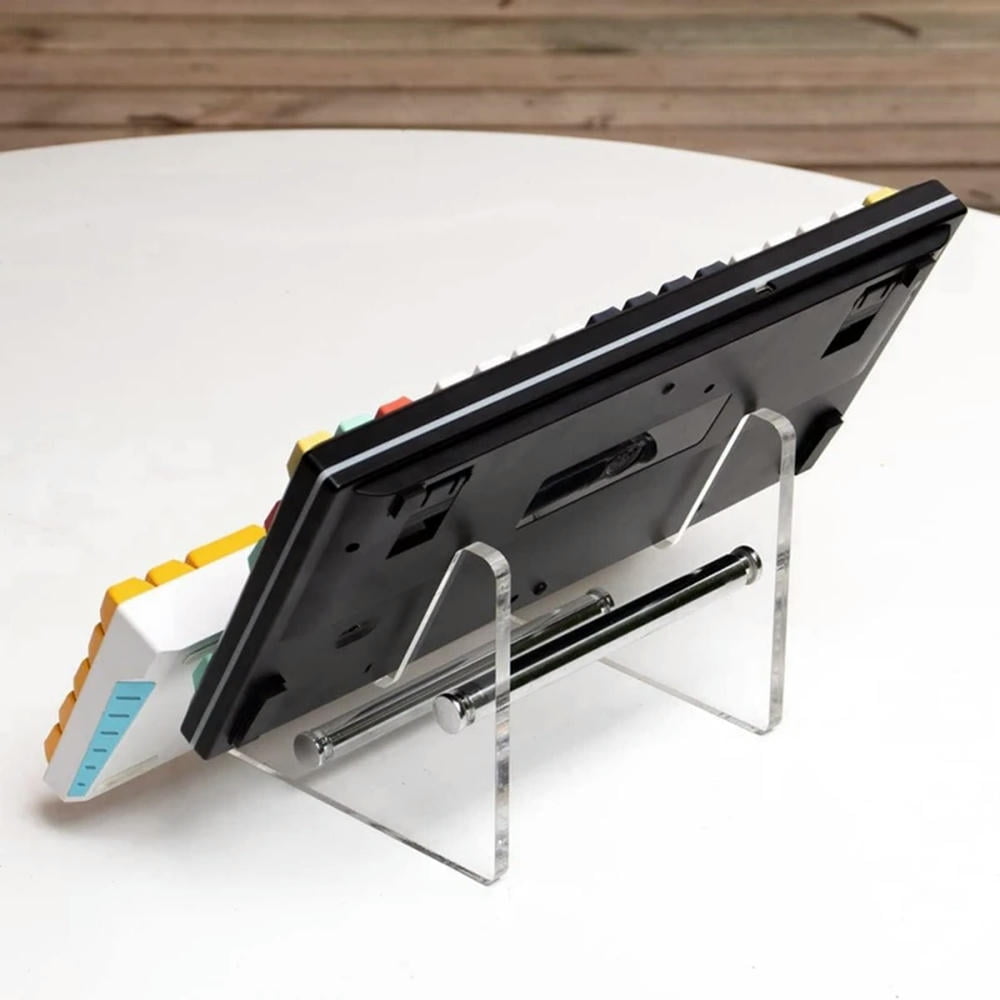 FOR 2-Tier Clear Acrylic Tablet Stand Gaming Keyboard Stands Mechanical ...