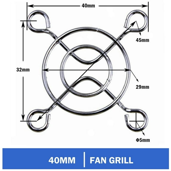FOR 2 pcs 40mm computer fan grill 4cm Iron Fan Cover Case PC Case Fan ...