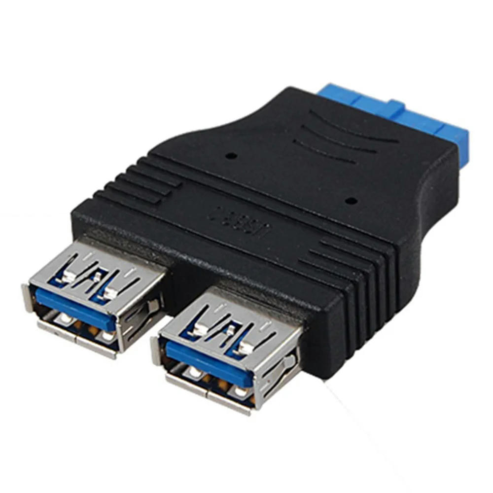 FOR 2 ports USB 3.0 A Female Port HUB Motherboard 20Pin Header Adapter Convertor Connector ...