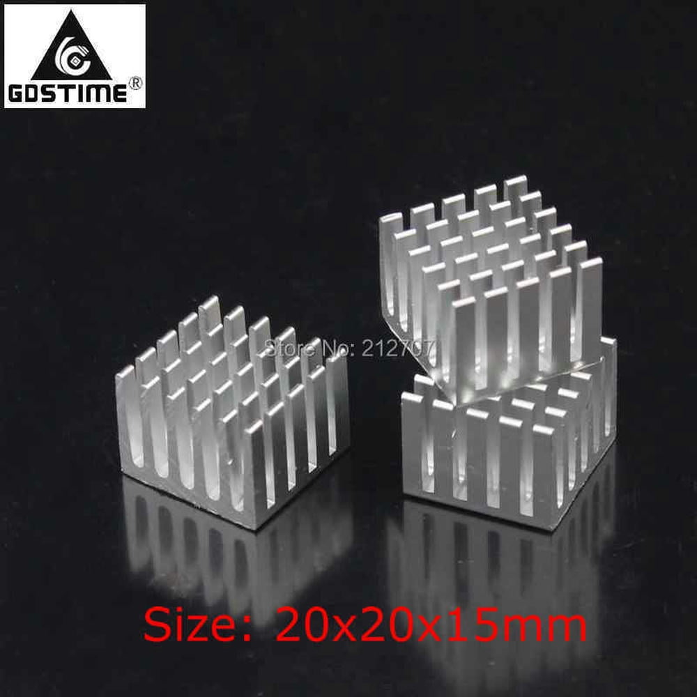FOR 20 Pieces/lot Gdisme 20x20x15mm DIY CPU IC Heat Sink High Power ...