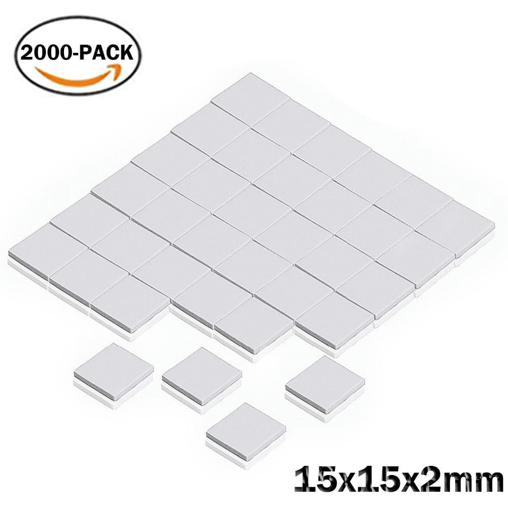 FOR 2000PCS Lot 15X15x2MM White SMD DIP IC Chip Heatsink Thermal Paste ...