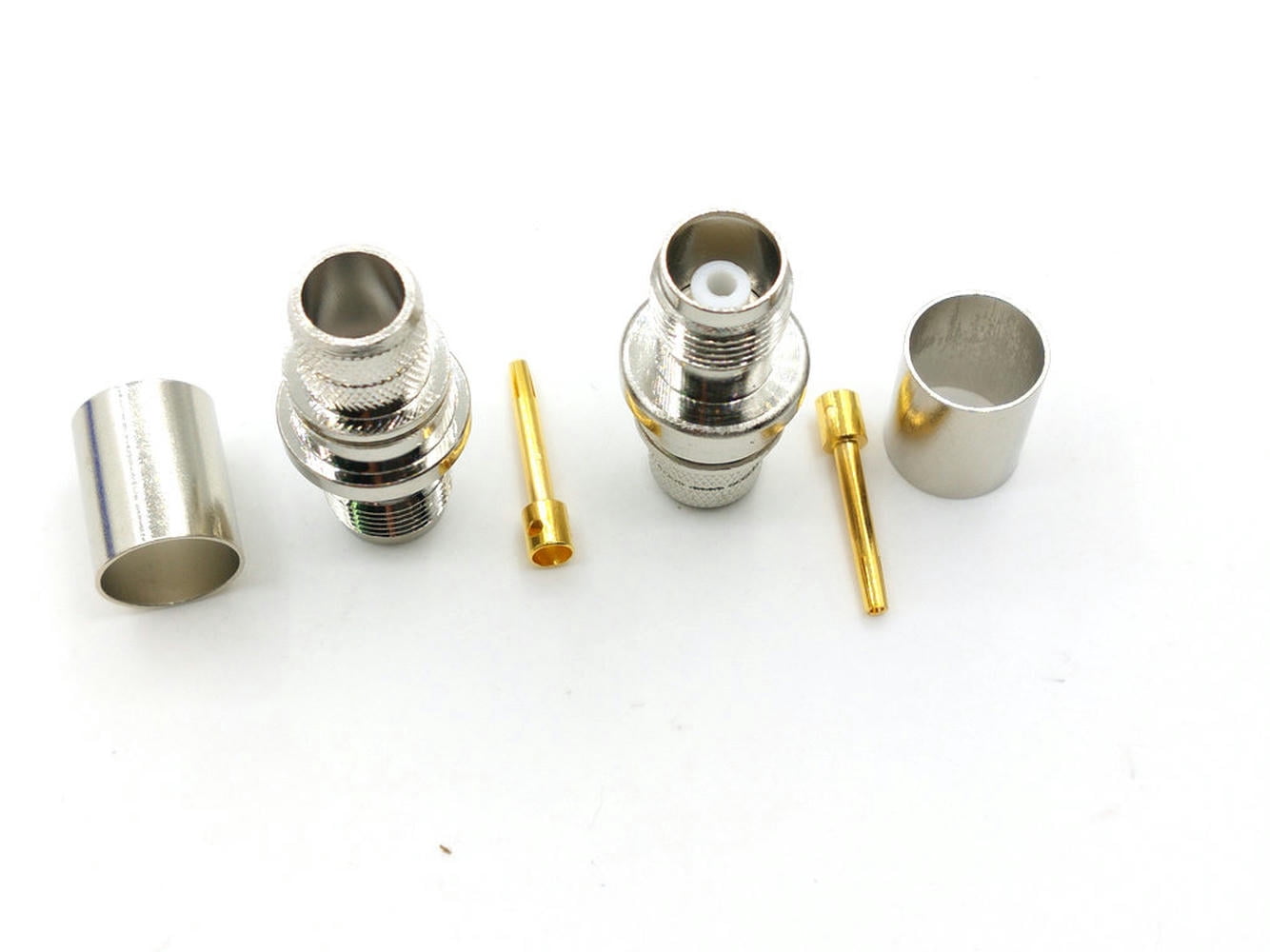 FOR 20PCS TNC Jack Female Straight RF Crimp Connector For RG214 RG213 ...