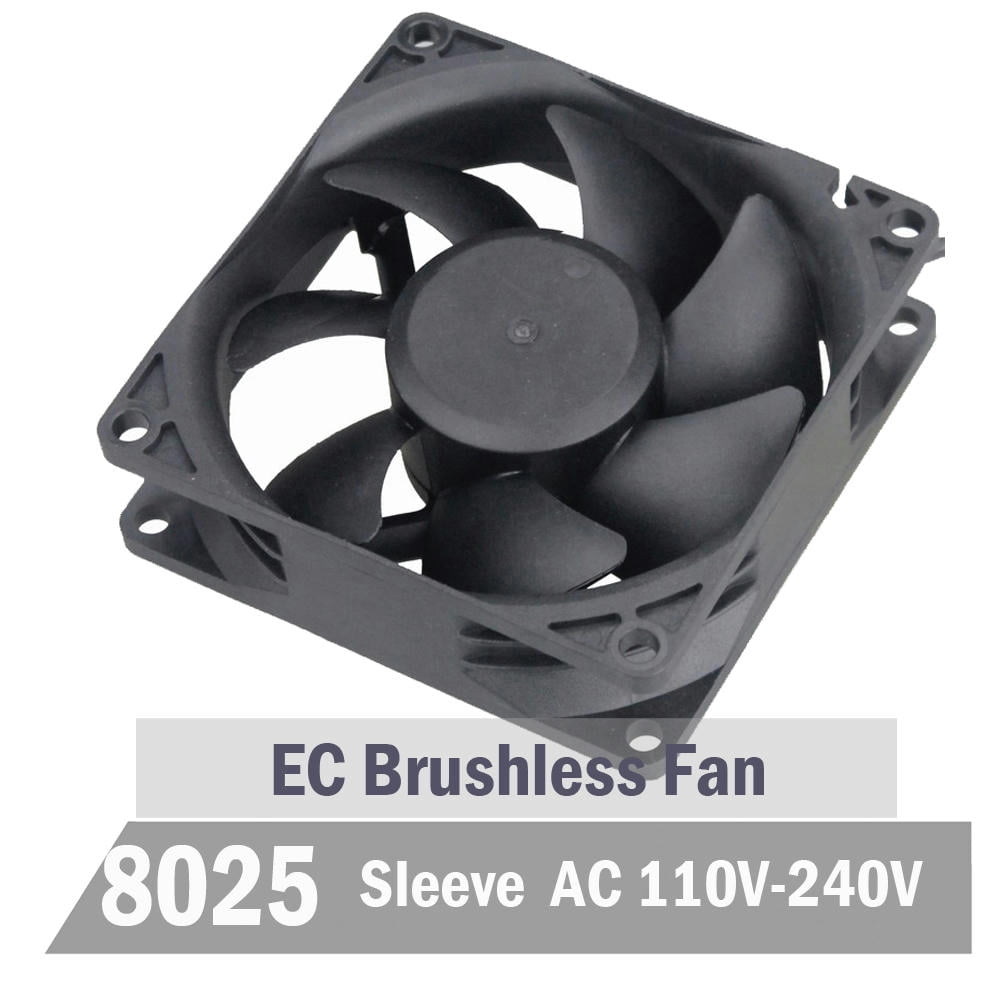 FOR 20Pcs 80x80x25mm 8025 80mm EC Fan AC 110V 115V 120V 220V 240V Axial Fan 8cm 2.5W 2800RPM ...