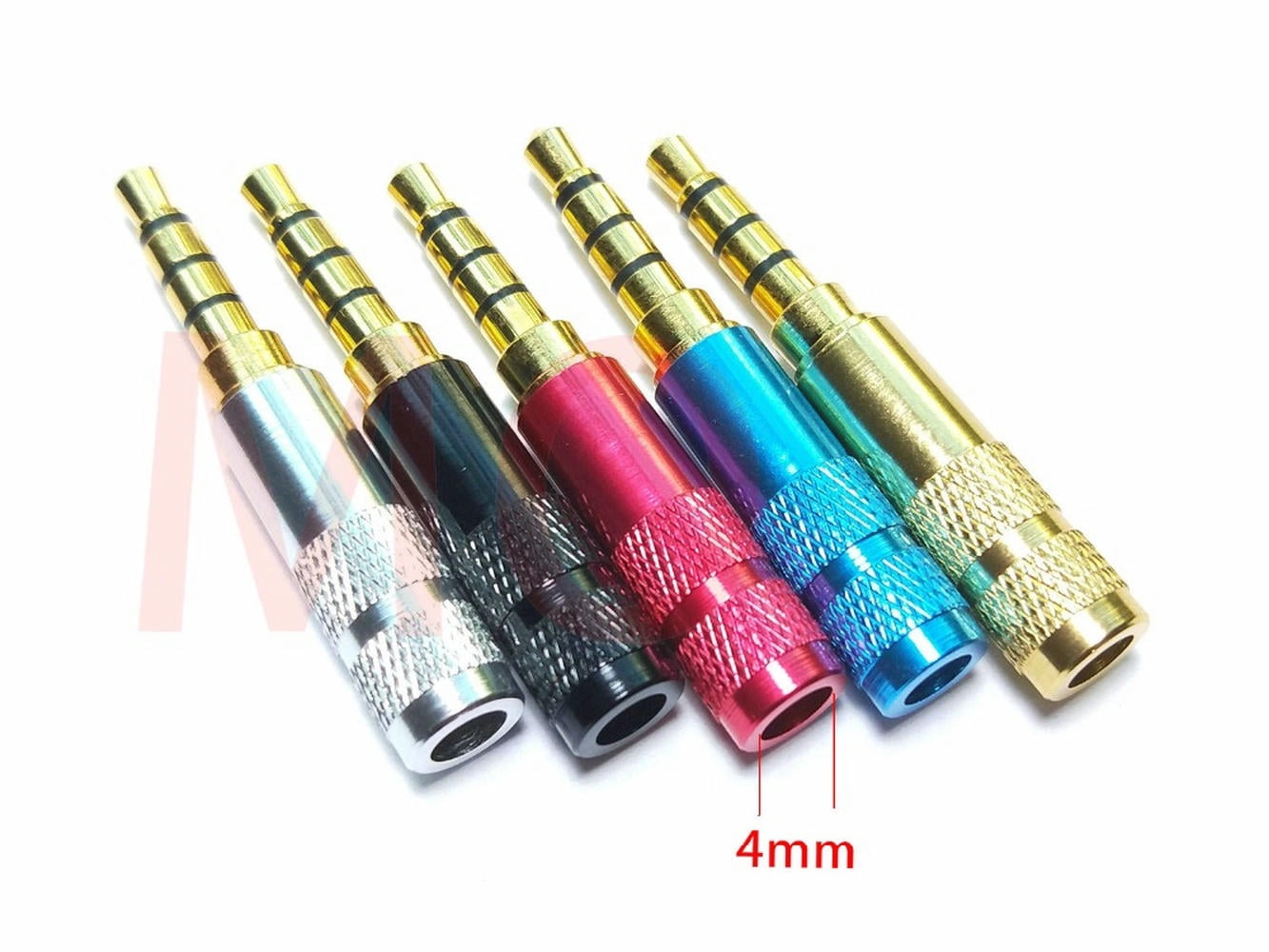 FOR 20pcs 3.5mm 4 Pole Male Repair Headphone Jack Plug Metal Audio ...