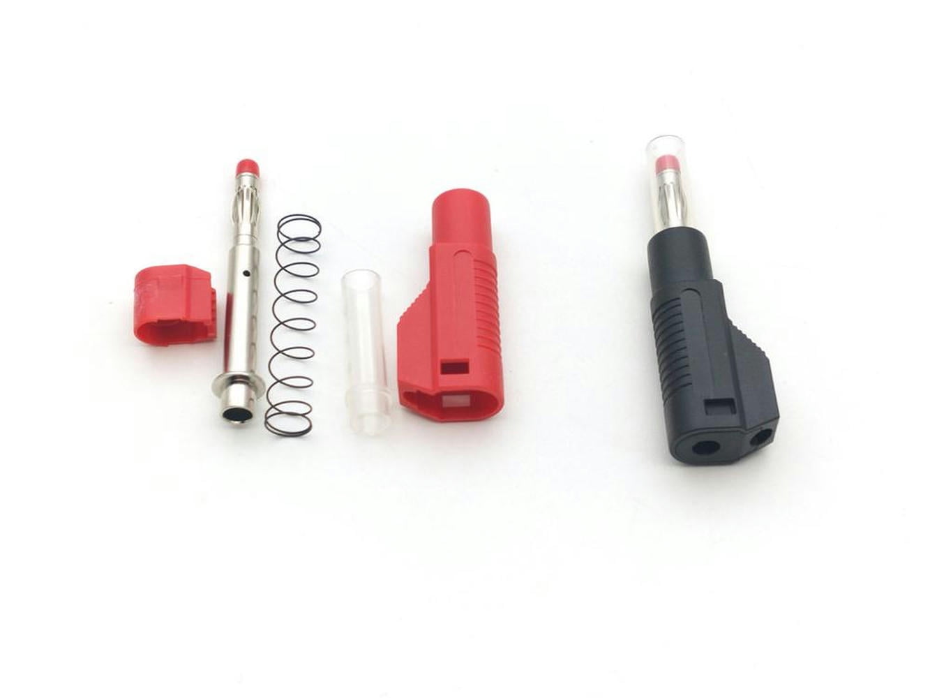 FOR 20pcs 4mm Banana Plug Retractable Tube Stackable Wire Solder ...