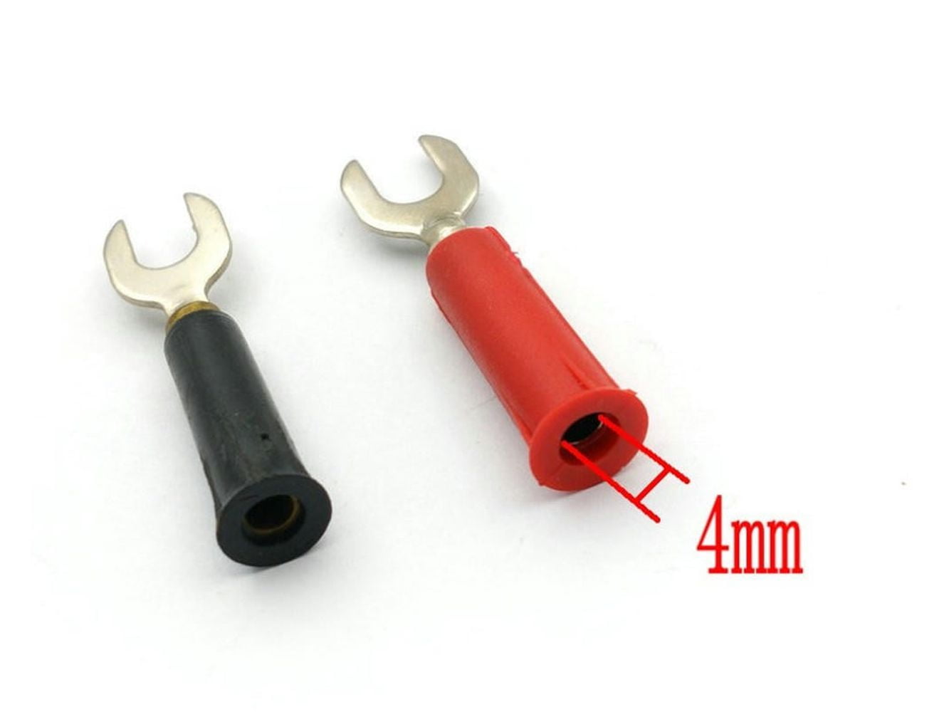 FOR 20pcs brass 4mm Banana to Spade Plug Speaker connector - Walmart.com