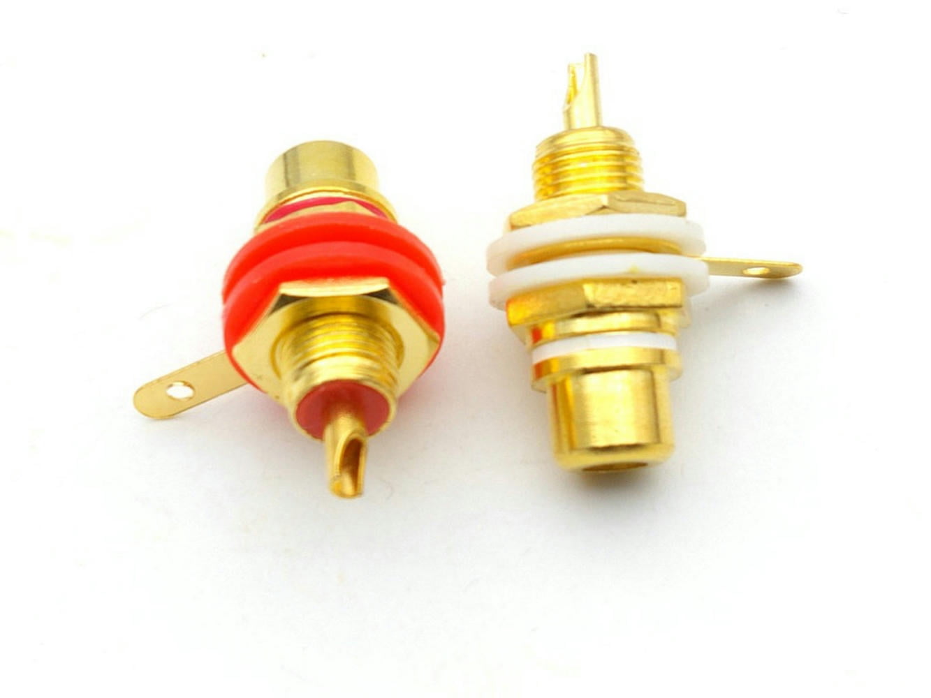 FOR 20pcs/lot Gold Plated RCA Female plug Jack Audio Socket Amplifier ...