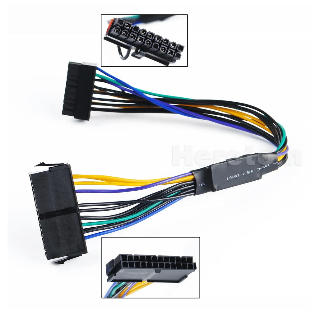 FOR 24 Pin to Motherboard 18 Pin ATX PSU Power Adapter Cable 18AWG For ...