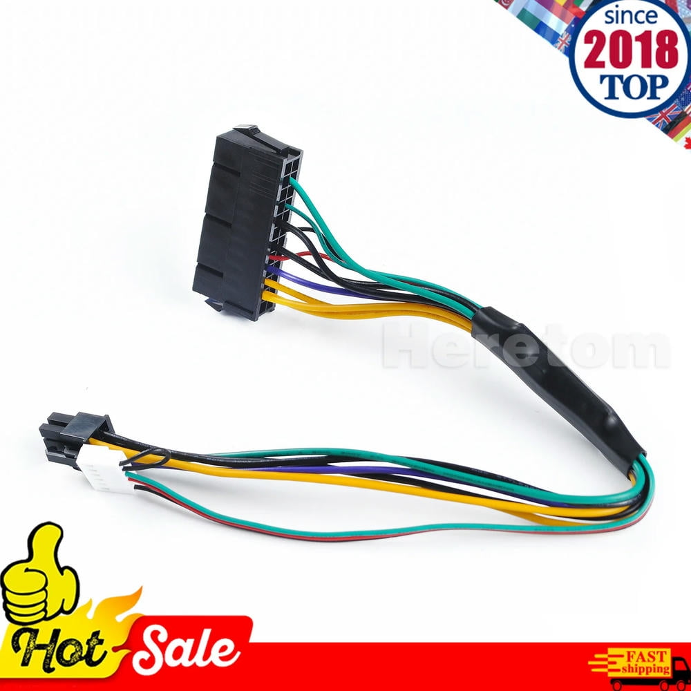 FOR 24Pin ATX Cable To 2-Port 6Pin Connector Motherboard Power Supply ...