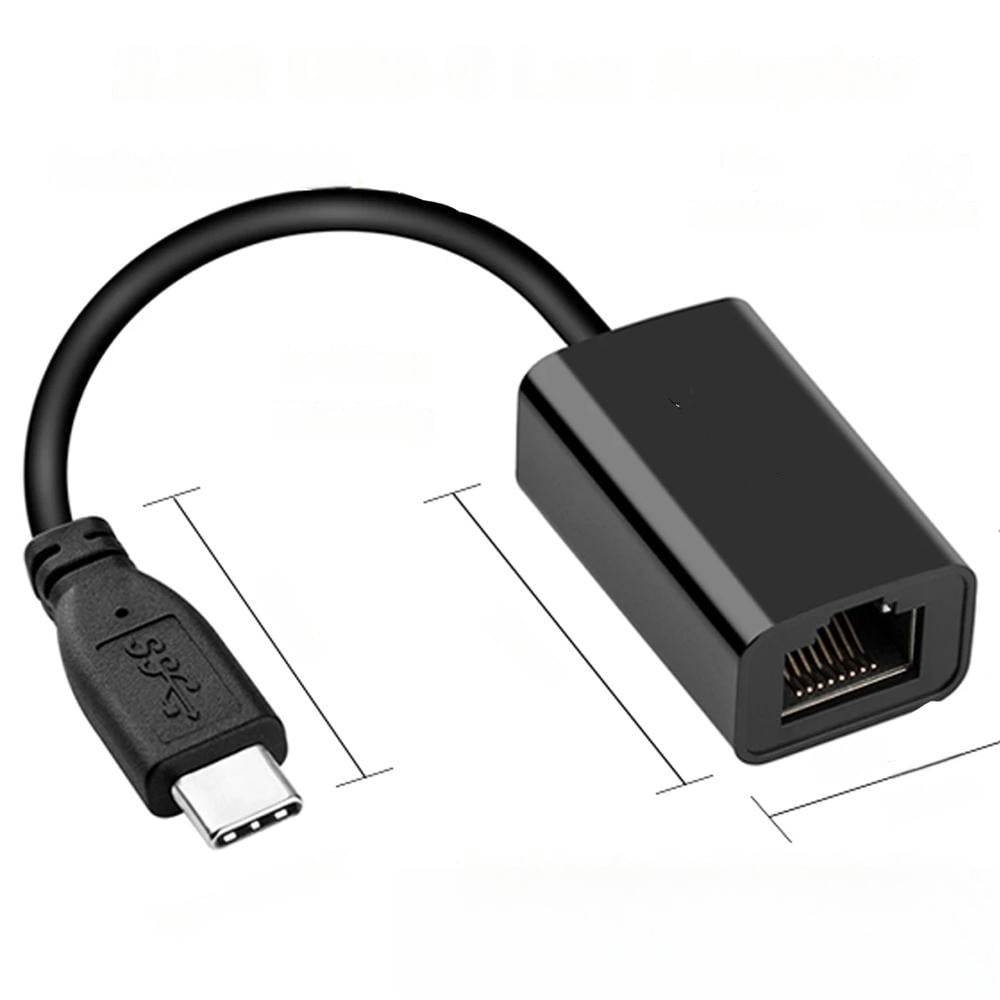 FOR 2500Mbps Type-C 2.5G External Wired Ethernet RTL8156 USB3.1 RJ45 ...