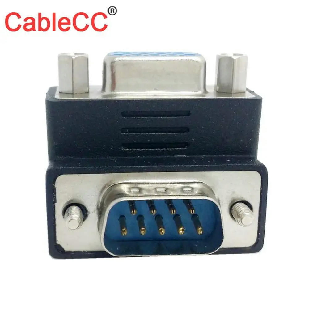 FOR 270 degree Down Right Angled RS232 9Pin Male screw type To Female ...