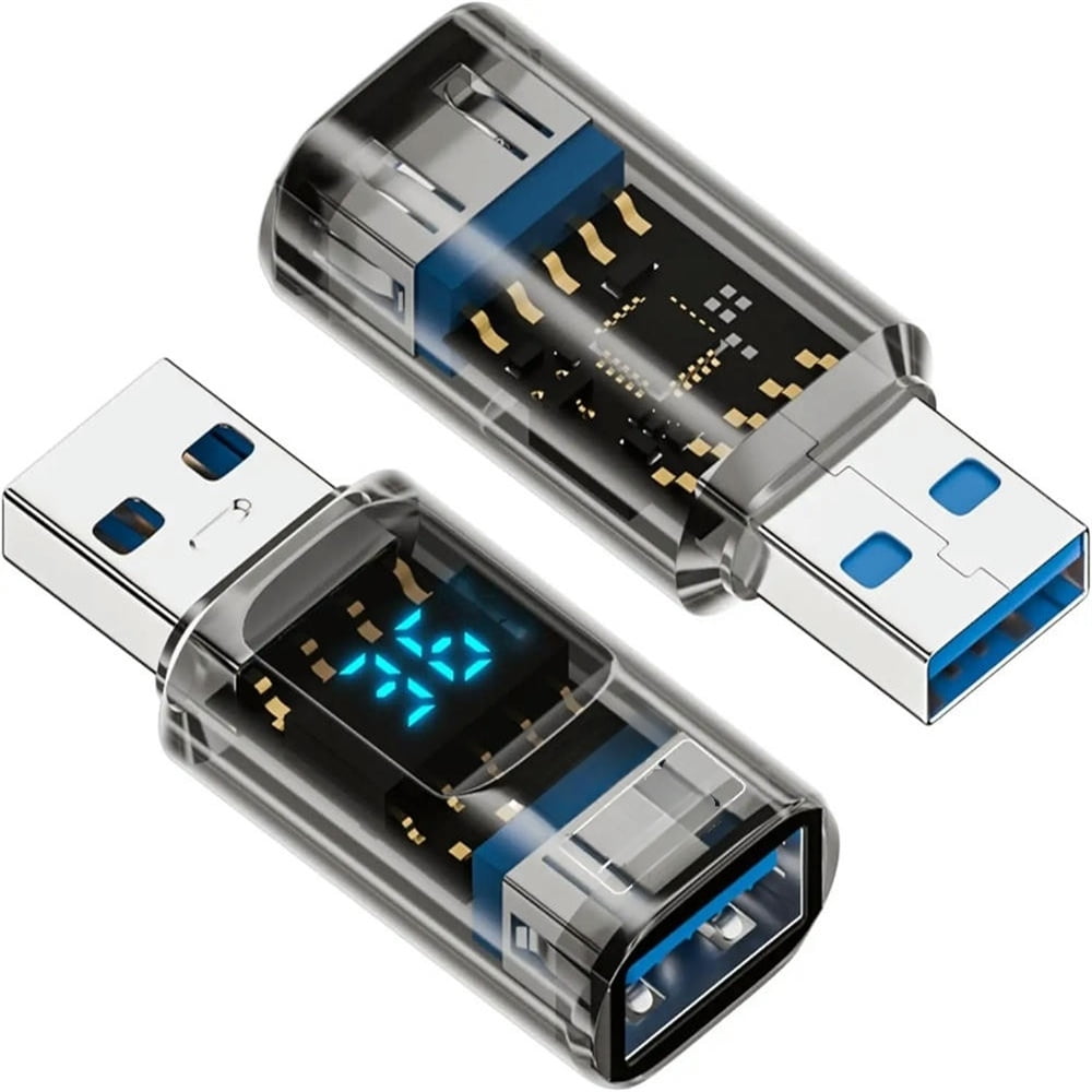 FOR 2Pack USB to USB3.2 Adapter with LED Display,10Gbps USB3.2 ...