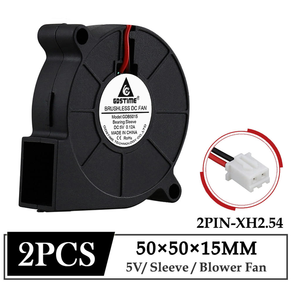FOR 2Pcs DC 5V Cooler Fan 5015 Centrifugal Turbine Blower Fan 5015 ...