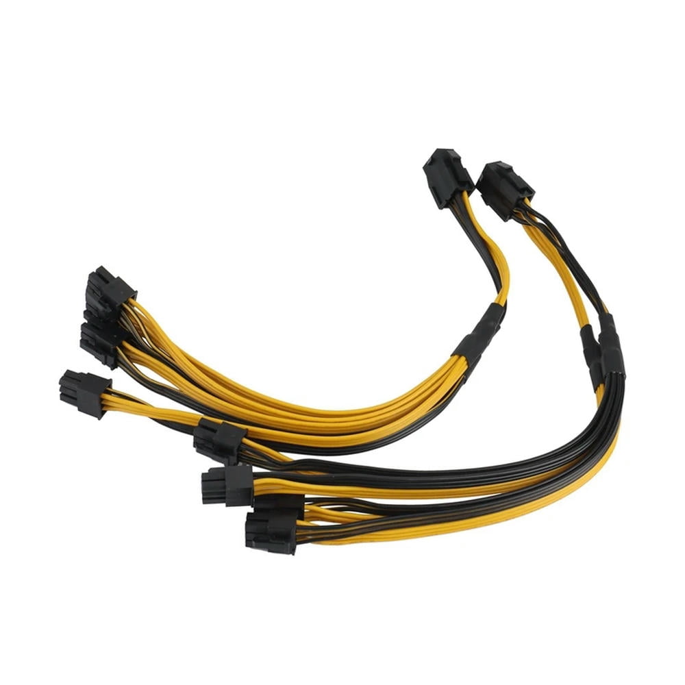 FOR 2Pcs PCI-E 6Pin Female To 4X Pcie 6Pin GPU Graphics Card Splitter ...