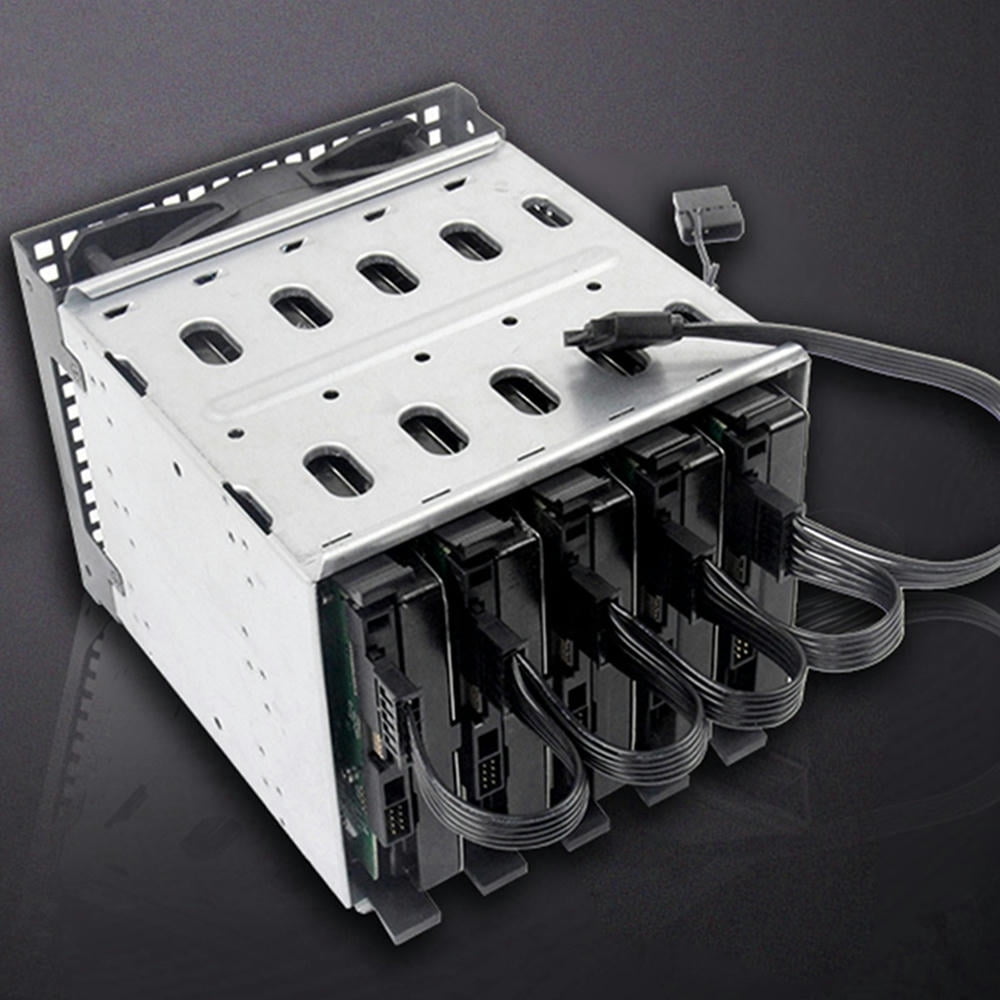 FOR 2X 15 Pin SATA Power Extension Hard Drive Cable 1 Male To 5 Female ...