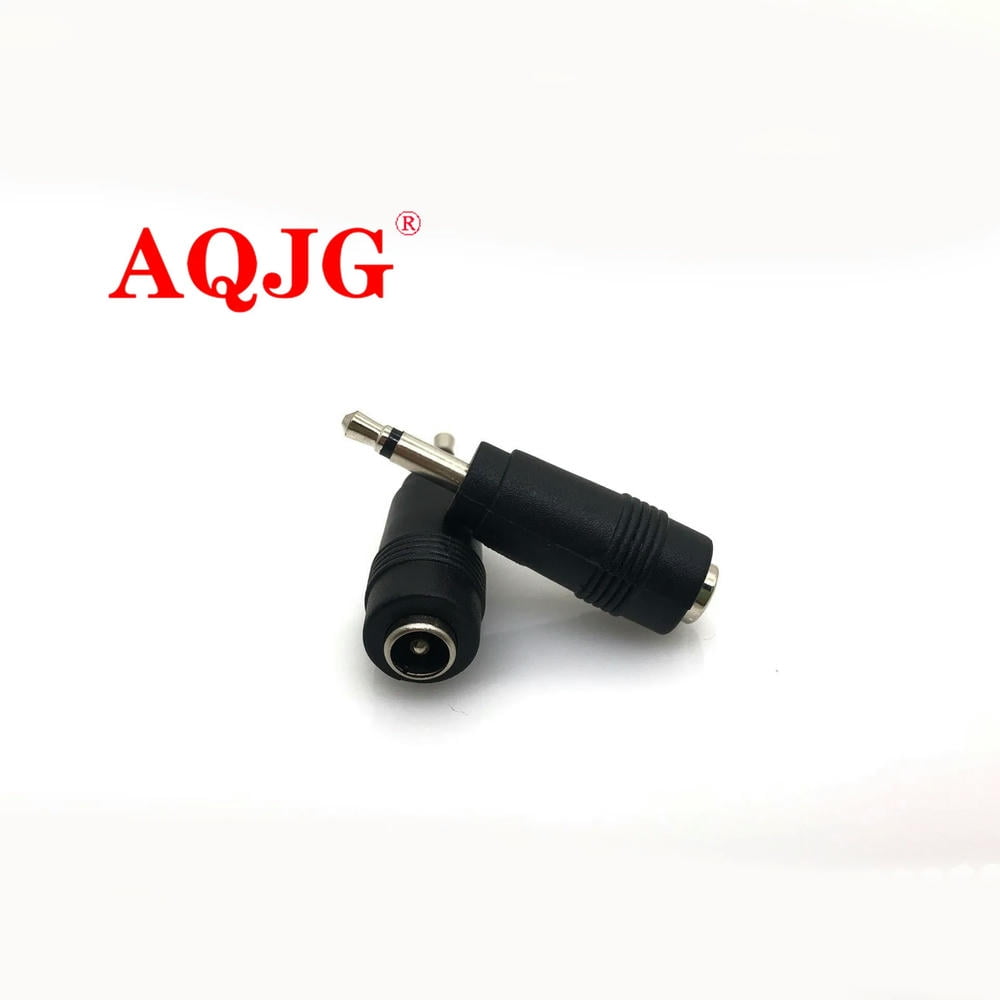 FOR 2pcs 3.5mm 2 Pole Mono Plug to 5.5x2.1mm Female Connector 3.5 to 5. ...