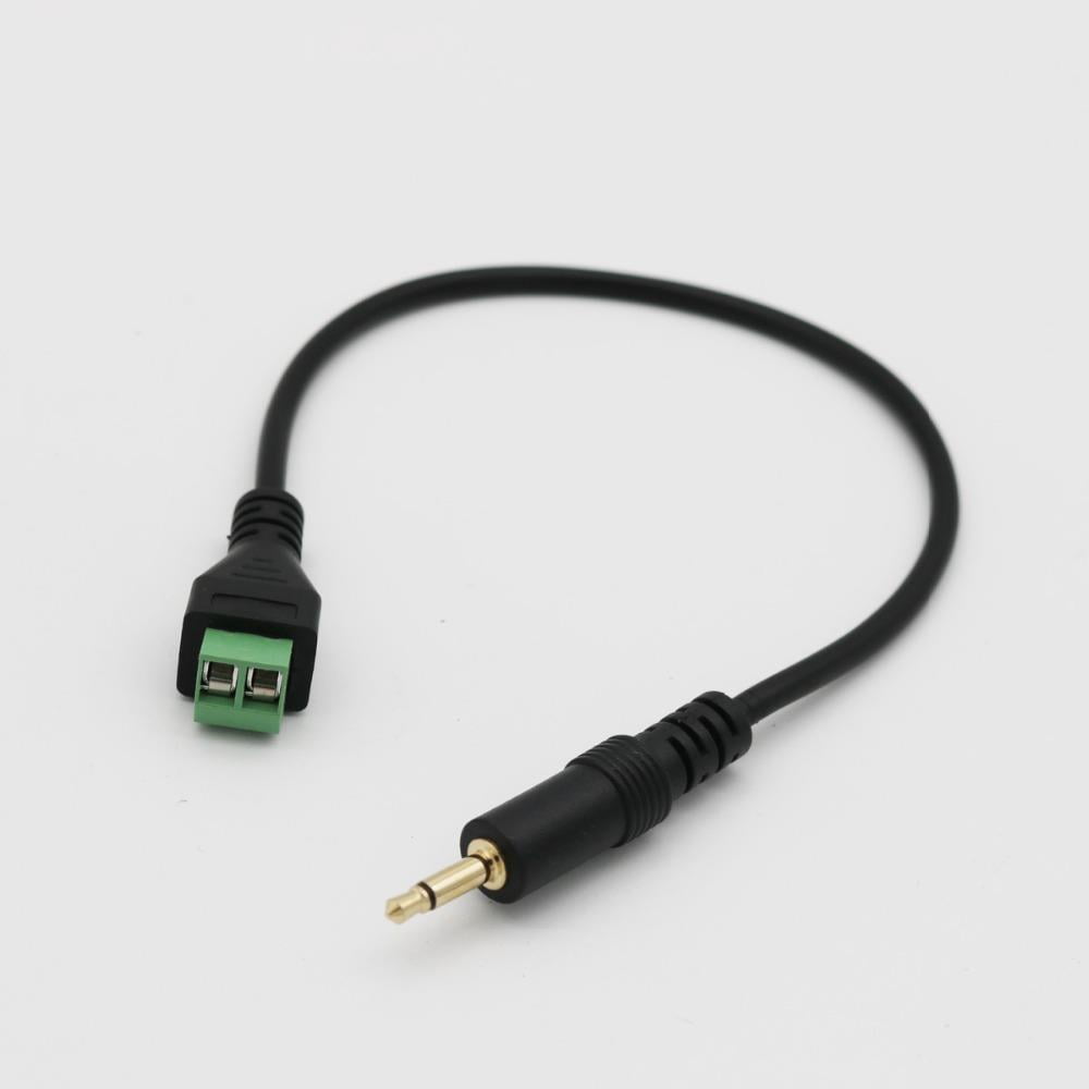 FOR 3.5mm 1 Mono TS Male 2 Pole To 2 Pin AV Screw Video Shield Balun ...