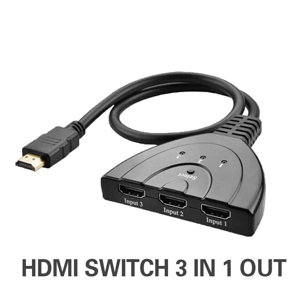 FOR 3 Port 1080P HDMI 3 in 1 Out HDMI AUTO Switch Switcher Splitter Hub ...