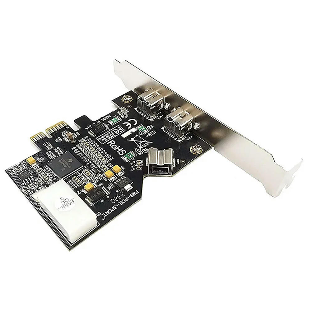 FOR 3 Port PCI-E Firewire 800 Card IEEE External1394b X 2 + Internal ...