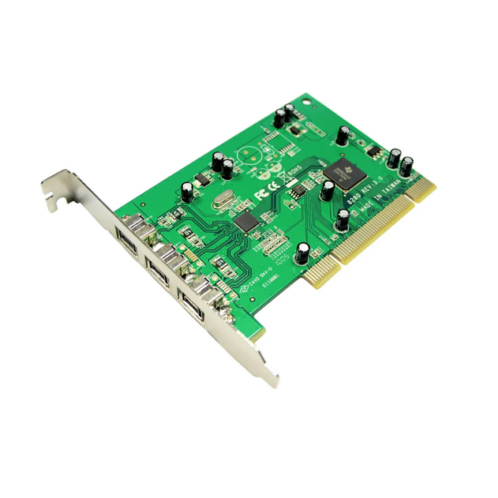 FOR 3 Ports 1394B Firewire Ports PCI Controller Card 1394 card TI8280 ...