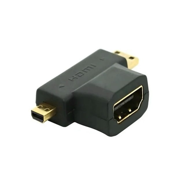 FOR 3-in-1 1080p HDMI Female to Micro Mini HDMI Male Adapter Connecter ...