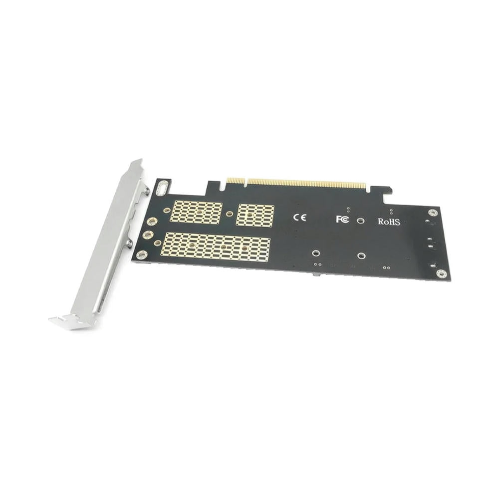FOR 3 in 1 Desktop Computer Riser Card PCIE X16 to M.2 M Key NVME SSD+M ...