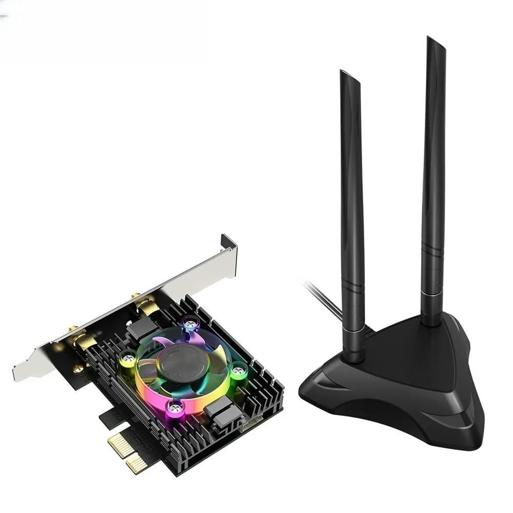 FOR 3000Mbps WiFi 6 Card Adapter 5.1 Dual Band 2.4G/5G With Heatsink ...