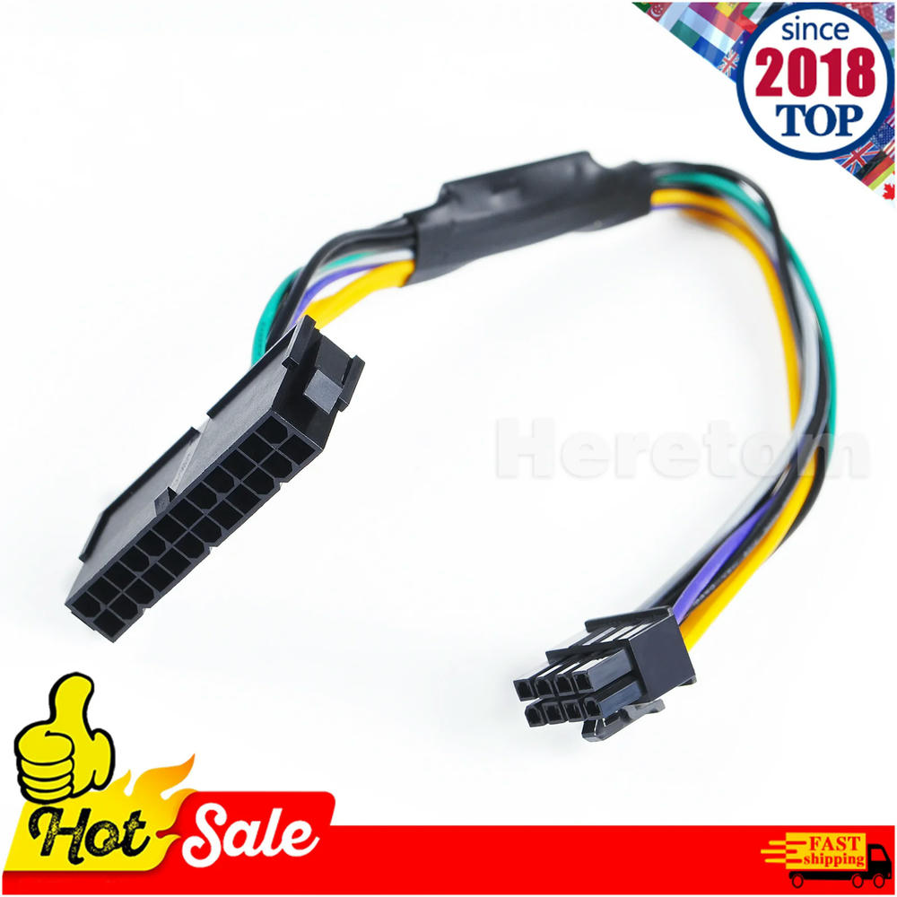 FOR 3020 7020 9020 8-pin Power Cable ATX 24 pin to 8pin Cables Power Supply Adapter Cable ...