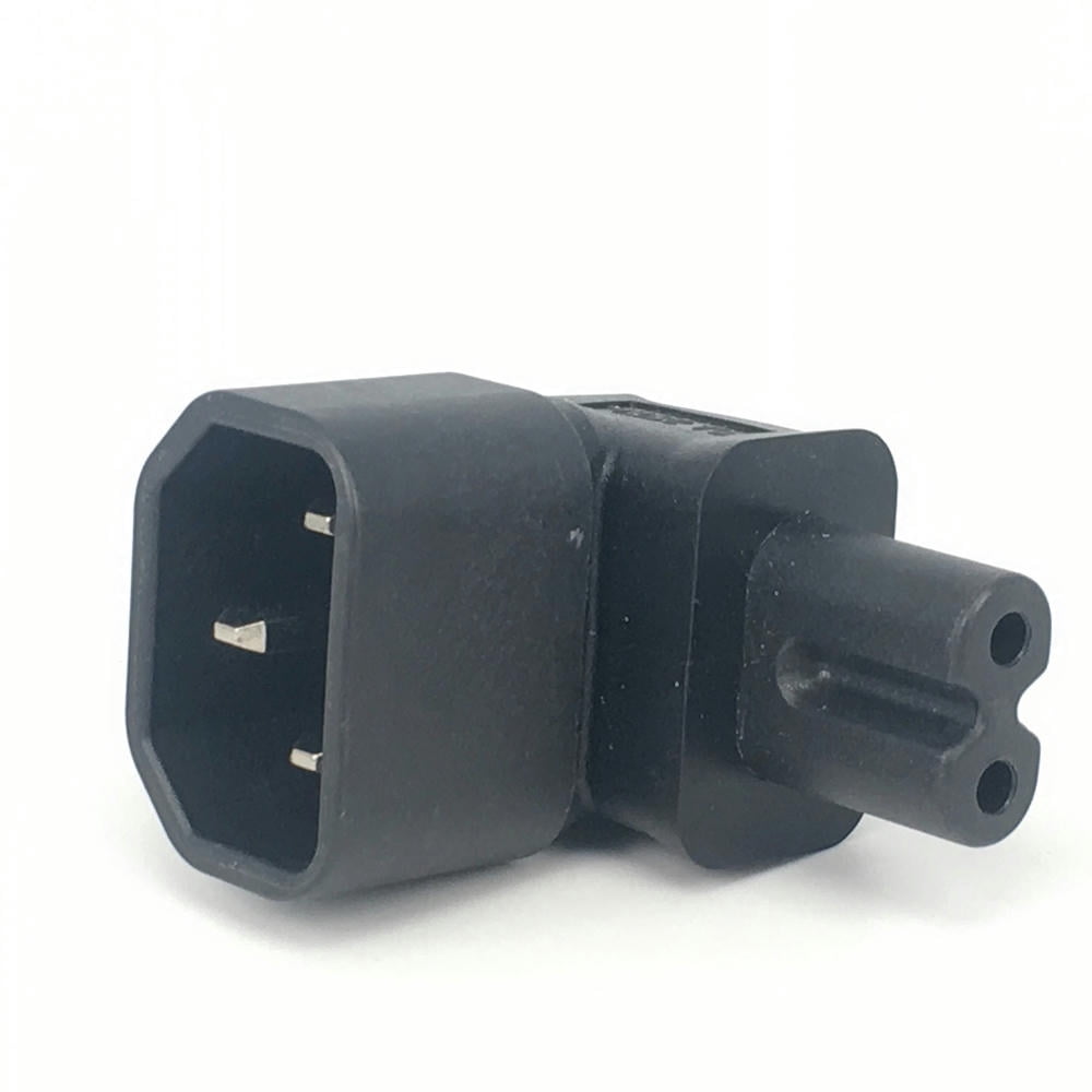 FOR 320 C14 to C7 right angle power male to 8 type female angle ...