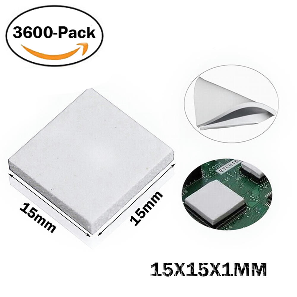 FOR 3600pcs 15mm*15mm*1mm Thermal Pad GPU CPU Heatsink Cooling ...