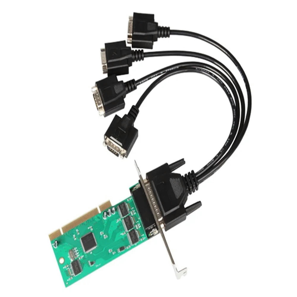FOR 4 DB-9 Serial (RS-232) Ports PCI Controller Card with Fan-out Cable ...