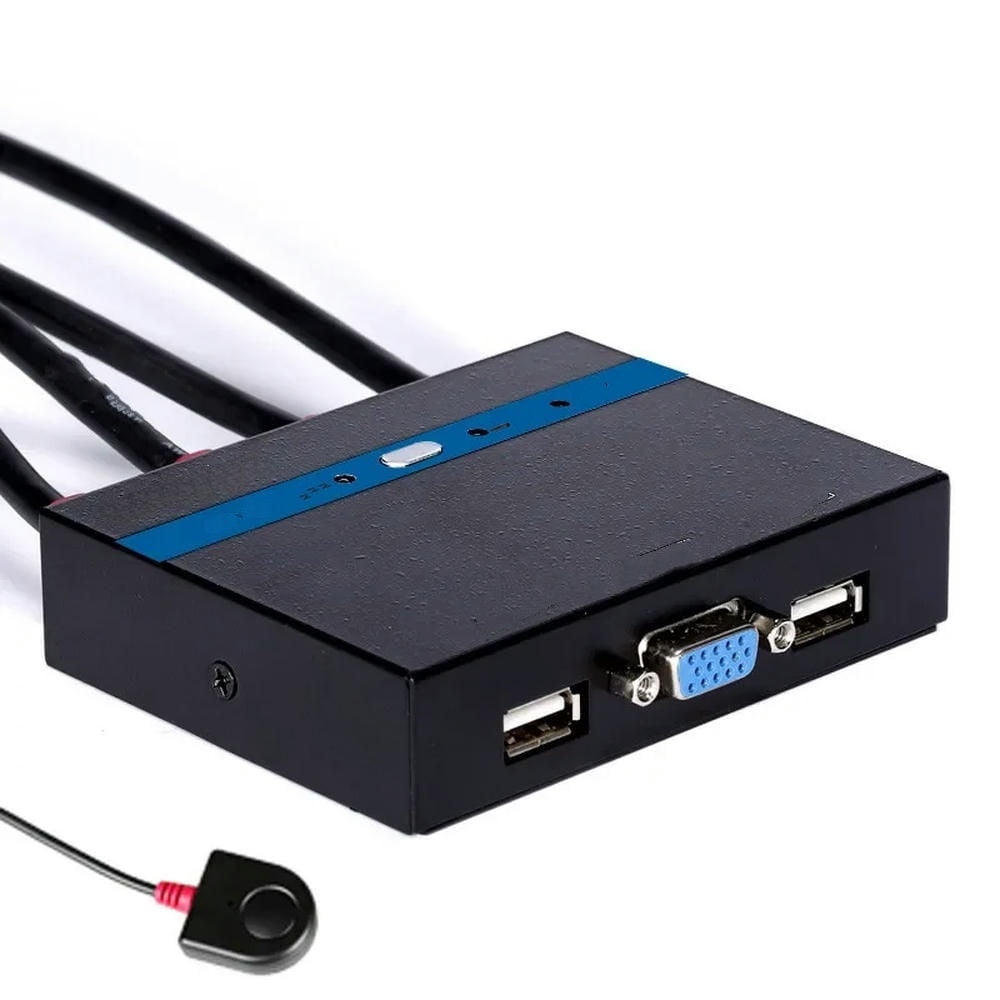 FOR 4 Port Auto Smart USB VGA KVM Switch with Wired Remote Extension ...