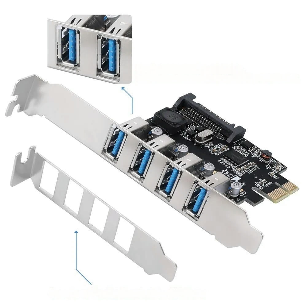 FOR 4 Ports USB 3.0 to PCI Express Expansion Card USB 3.0 PCI-e ...