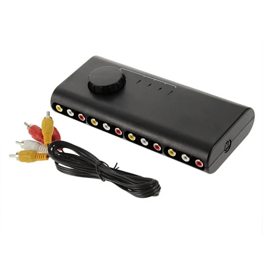 FOR 4 in 1 Out AV RCA Switch Box AV Audio Video Signal Switcher ...