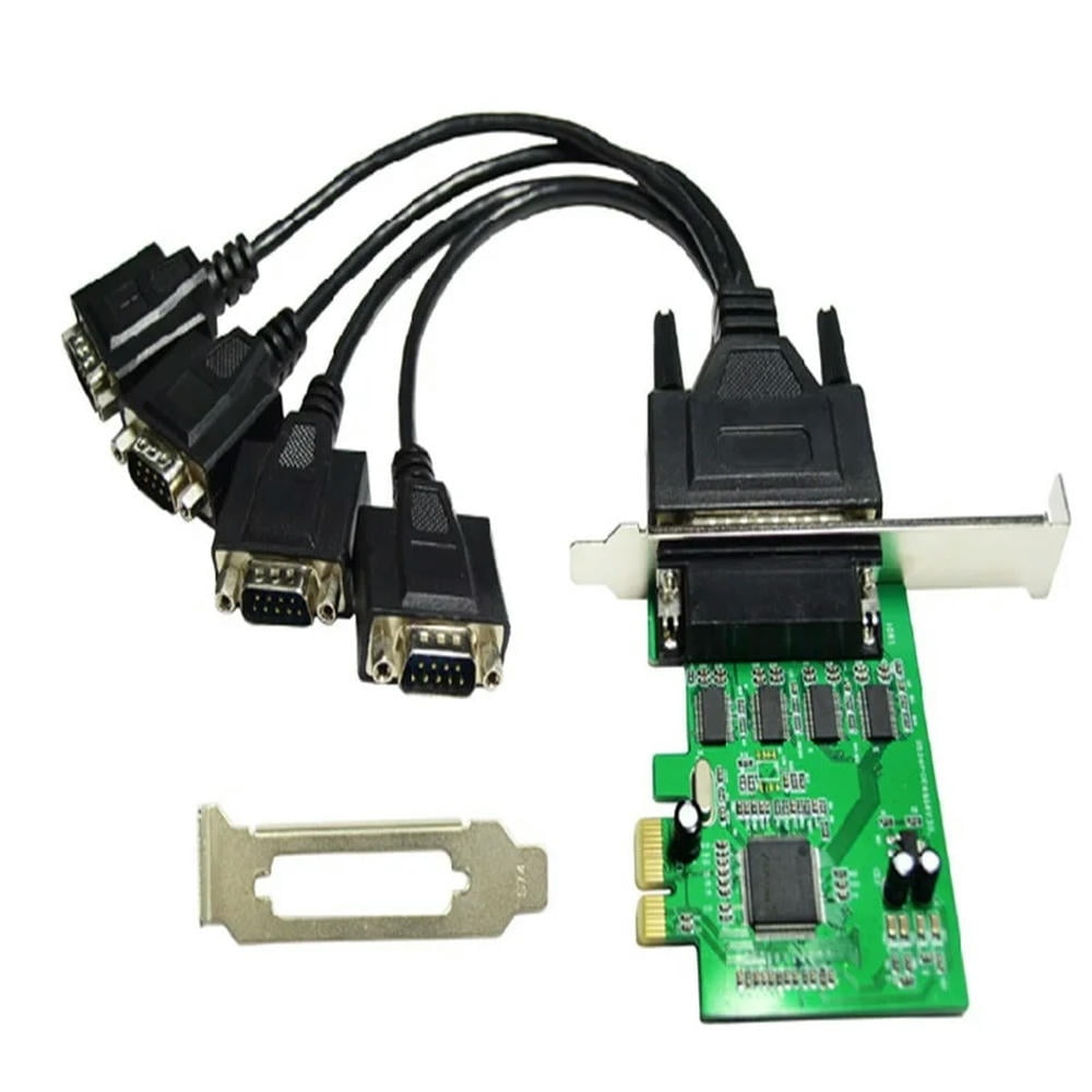 FOR 4 port Serial RS232 RS-232 COM port to PCI-e Express PCIE Adapter ...