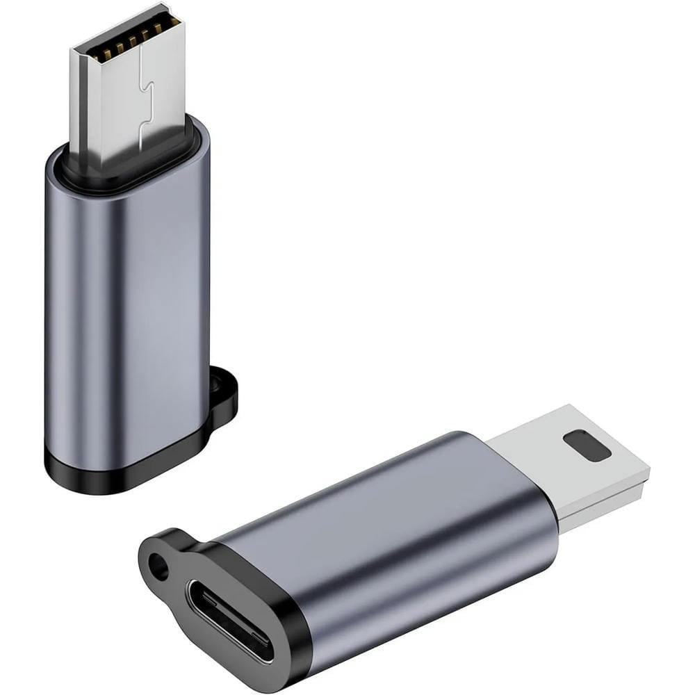 FOR 480Mbps Mini USB Male to USB C Female Adaptor 18W Mini USB Plug to ...