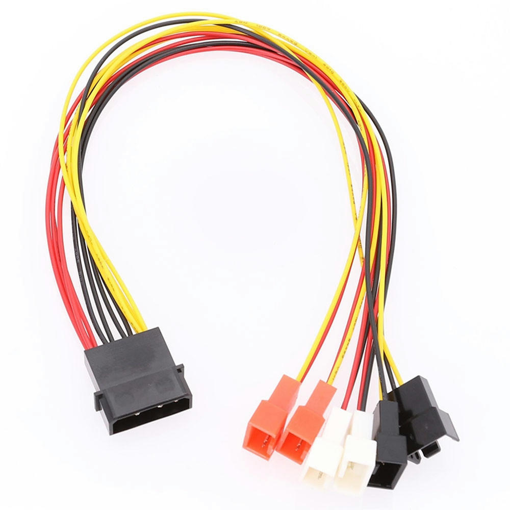 FOR 4Pin Molex To 3Pin Fan Power Cable Adapter Connector 12V 7V 5V ...