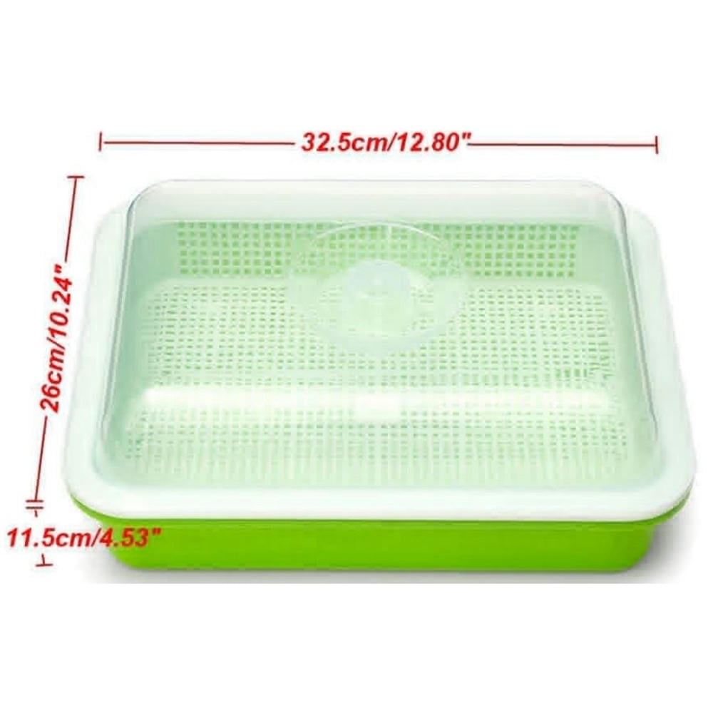 FOR 4X Seed Sprouter Tray With Lid BPA Bean Sprout Grower Sprouting ...