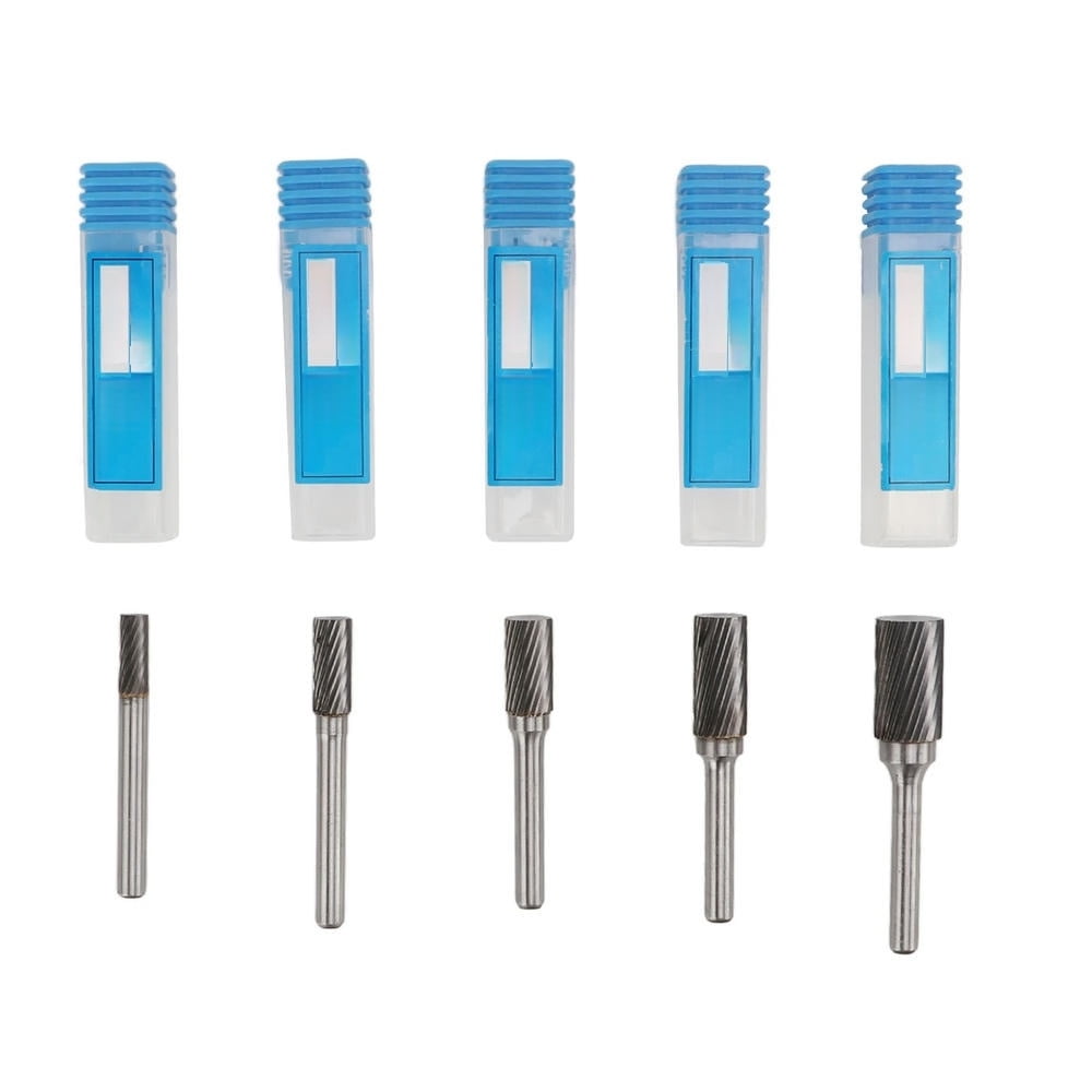 FOR 5 Pcs Carbide Burr Set Single Cut Rotary Files with 6mm/0.24in ...