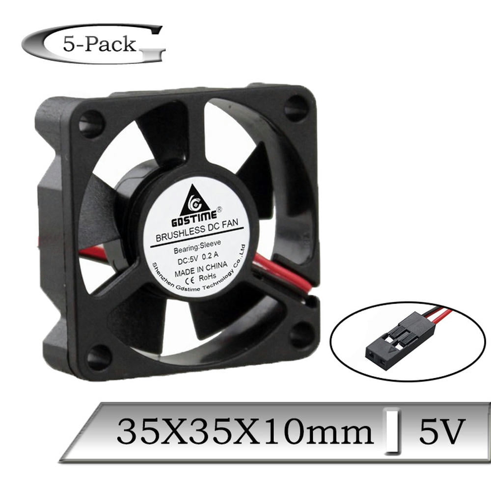 FOR 5 Pcs DC 5V 35mm 35x10mm Mini Brushless Axial DC Cooling Fan ...