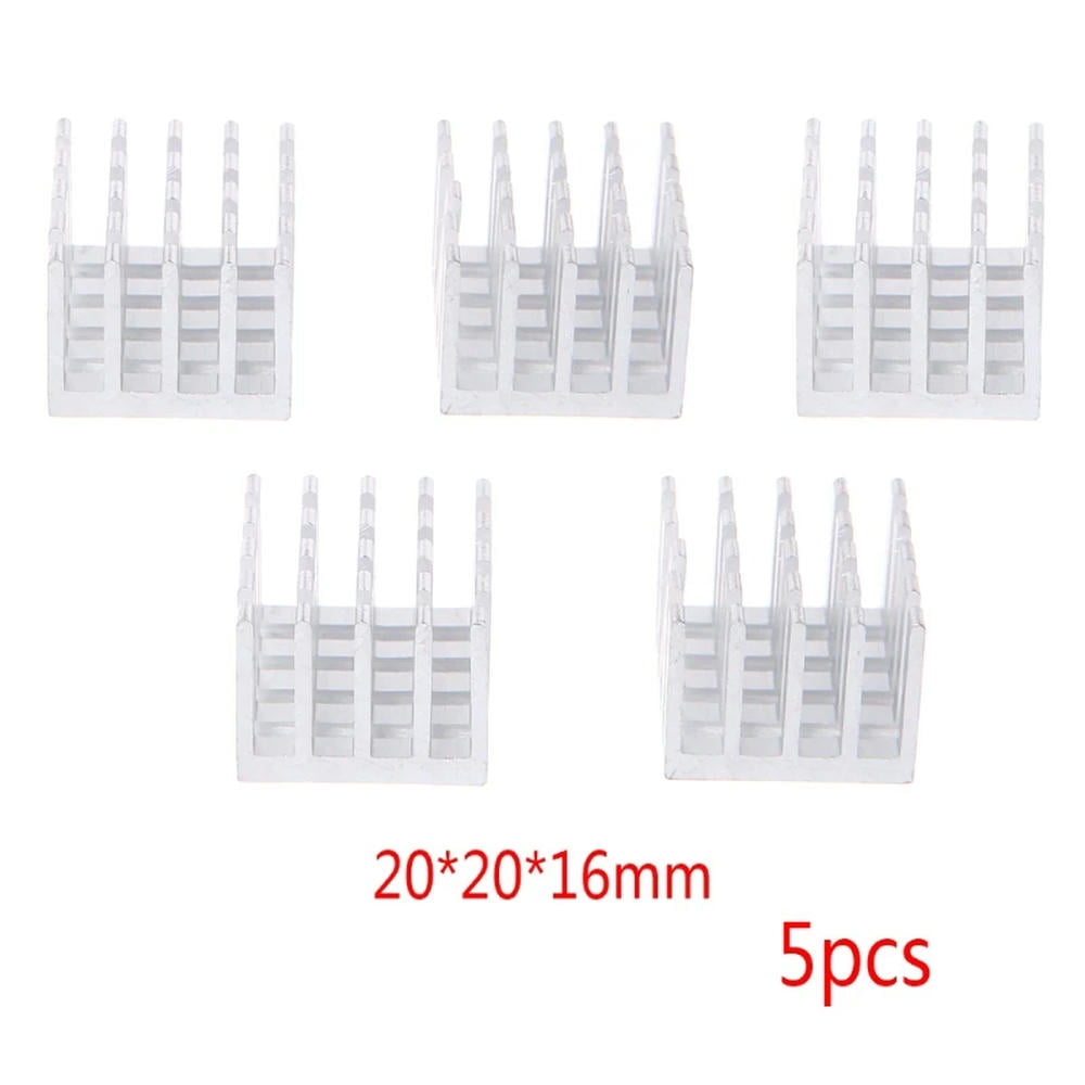 FOR 5 Pcs/Set 20*20*16mm Aluminum Heatsink Block Computer Electronic ...