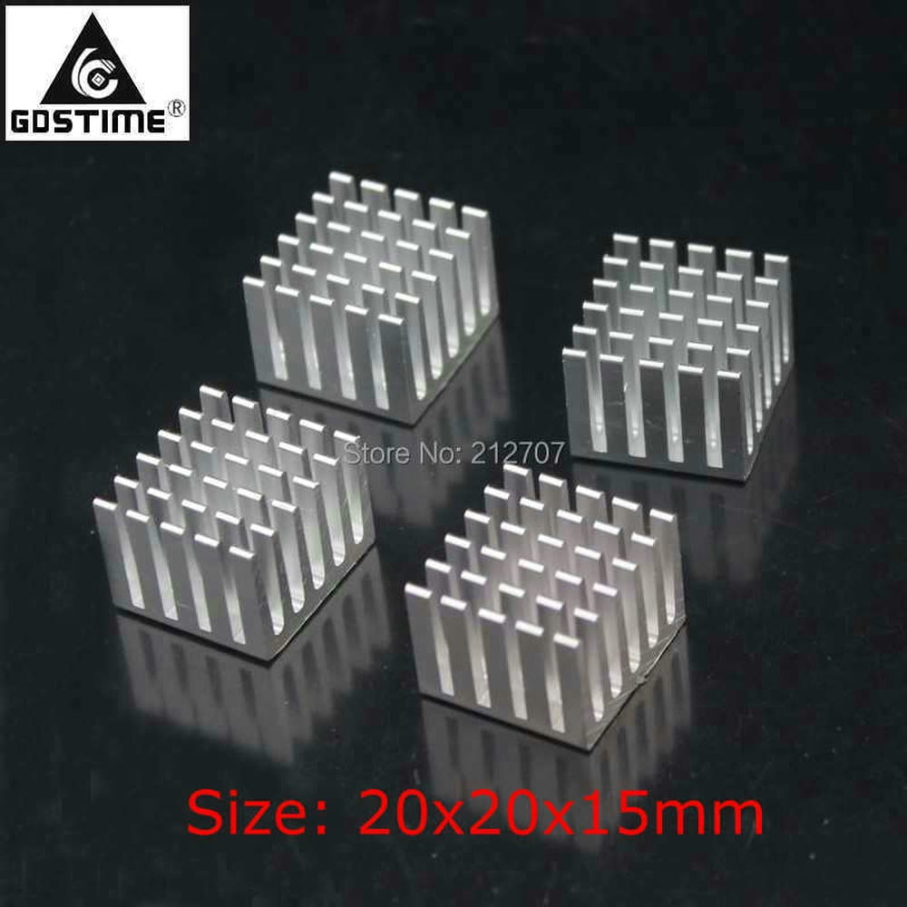 FOR 50 Pieces/lot 20x20x15mm CPU IC Heat Sink Cooler Heatsink Radiator ...